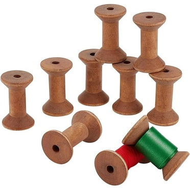 30Pcs Antique Wooden Empty Spools 1.18" Empty Thread Spools Wooden ...