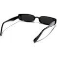 Super Dark Black Sunglasses Uv Protection Lens Spring Hinge 80s Vintage