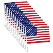 2 Pack 12x17 USA American Stars and Stripes Car Flag Window 17" X 12 ...
