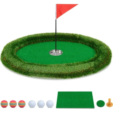 Crestgolf Backyard Putting Game Set, Indoor&Outdoor Golf Mat, Complete ...