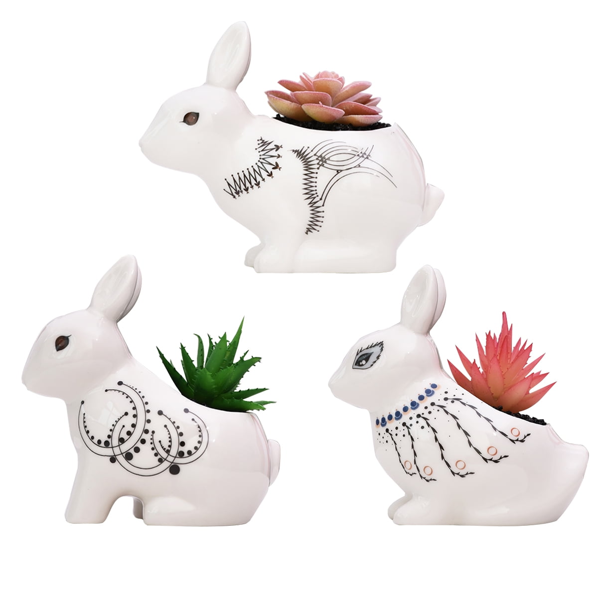 Flower Pots Indoor Plant Pots Rabbit Plant Pots for Home Garden Flowers ...