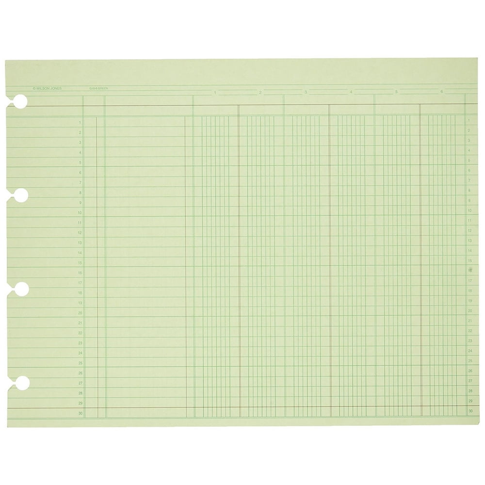 Green Columnar Ruled Ledger Paper, 6 Columns and 30 Lines per Page, 9. ... Green Columnar Ruled Ledger Paper, 6 Columns and 30 Lines per Page, 9. ...