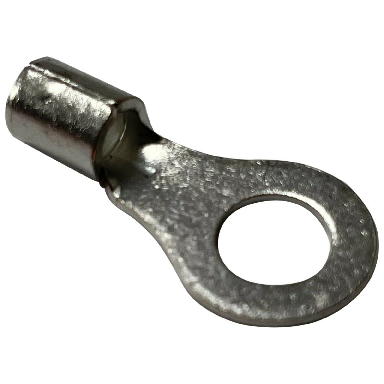(100) Non-Insulated 8 AWG Gauge Ring Connector 5/16" Stud Electrical ...