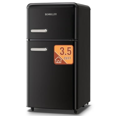 DEMULLER Large Mini Fridge, Double Door 3.5 Cu.ft, Home Appliance ...