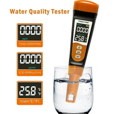 4-in-1 Water Quality Tester - TDS, EC, Temp Meter 0-9999 Ppm Upgraded ...