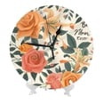 9.84in Round Wall Clock Frameless No Glass Silent Non-Ticking Pvc Board ...