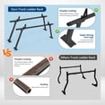 Adjustable Heavy-Duty Aluminum Truck Ladder Rack – 800 lb Capacity, 35. ...