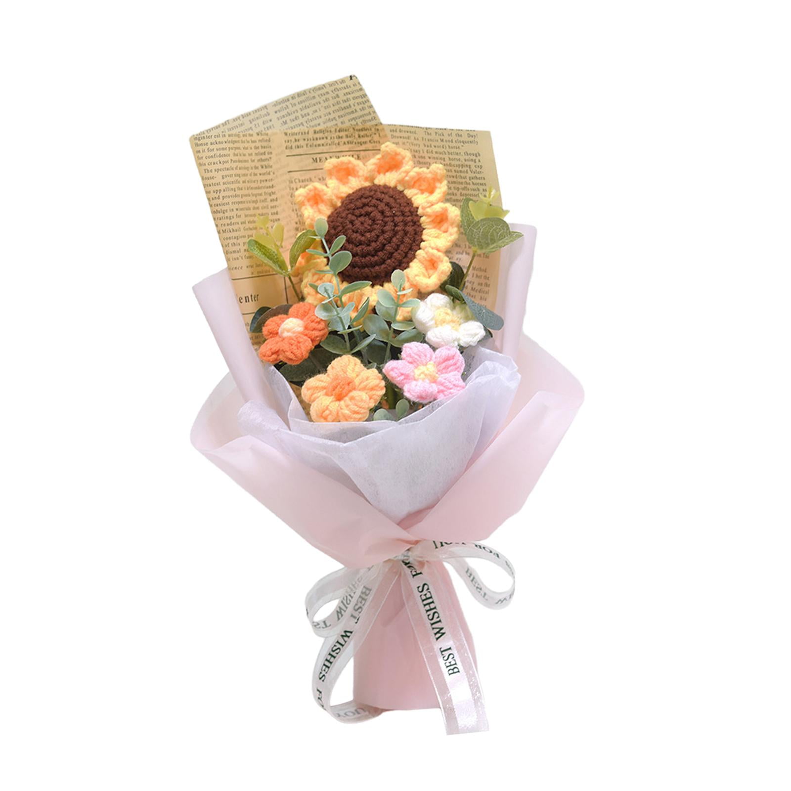 10.2 pulgadas Crochet Gun Flower Regal Bouquet Flores artificiales ...