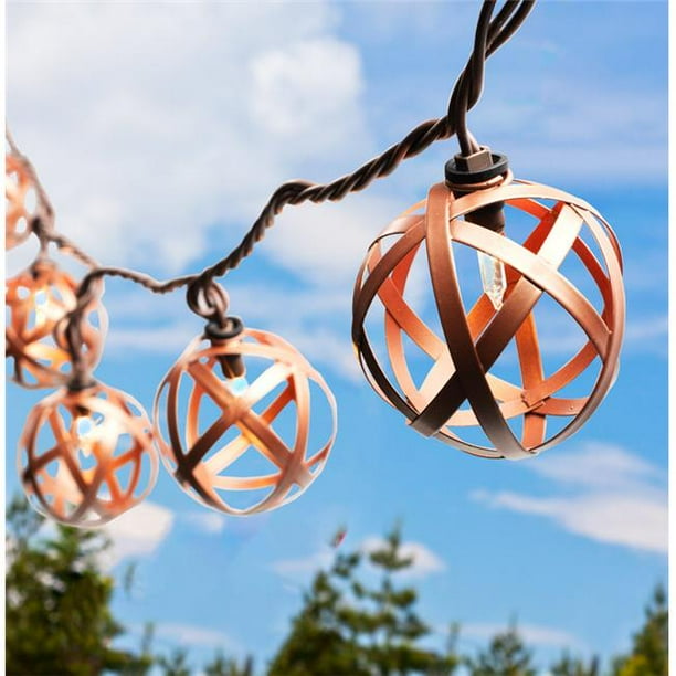 Crosslight IDS1700391C Bronze LED Spherical String Lights - Walmart.com