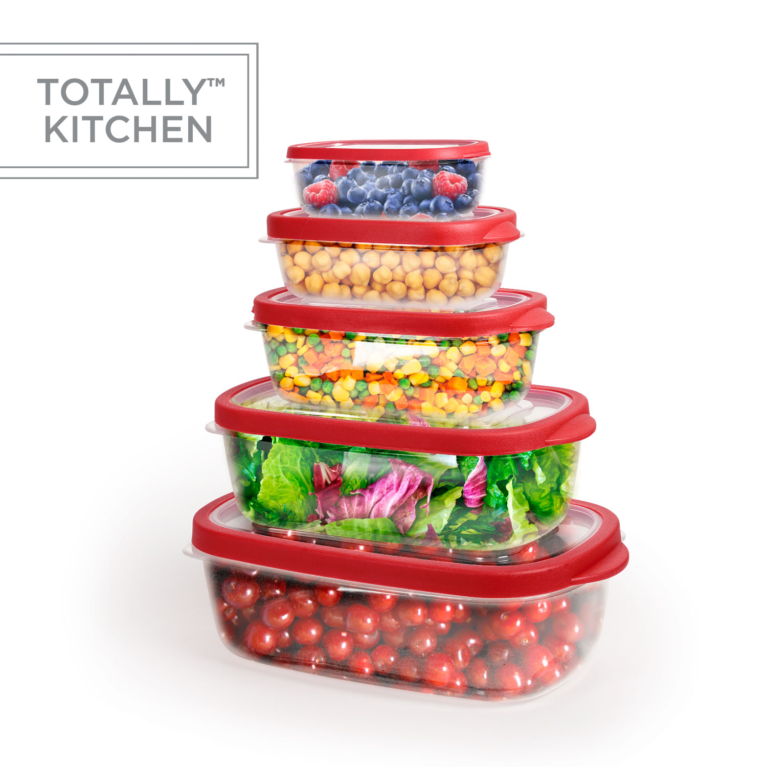 Totally Kitchen Rectangle Food Containers | Microwave Safe & BPA Free ...