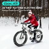 Gocio 26\ 4.0 Fat Tire Electric Bike for Adults, 500W Adults E Bike, 48V 13Ah Removable Battery ...