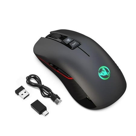New Rechargeable Wireless Mouse 3600dpi Colorful Glowing Gaming Mouse ...