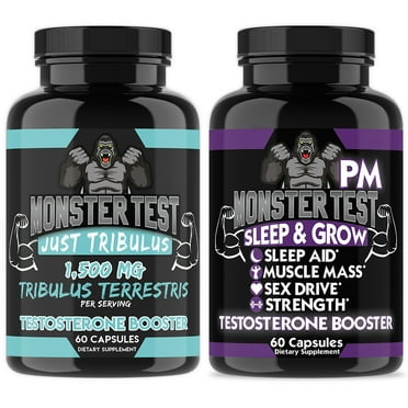 Angry Supplements Monster Test PM Pills, Testosterone Booster, Sleep ...