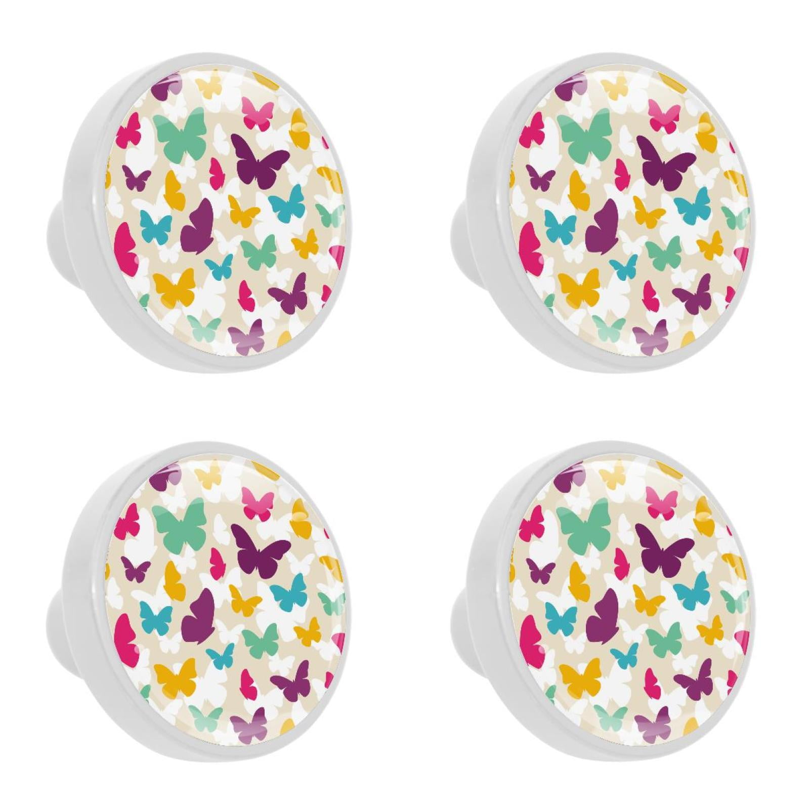 4 Pcs Butterfly Knobs for Kitchen Cabinet Cupboard Dresser Bookcase ...