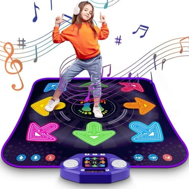 Kids Dance Mat Toys, Double Dance Pad with Light-up, Electronic Dacing ...