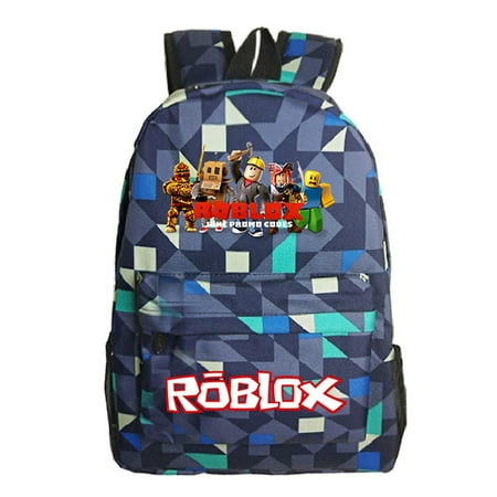 Cartoon Roblox Backpack Geometric School Bag Large Travel Bag | Walmart ...