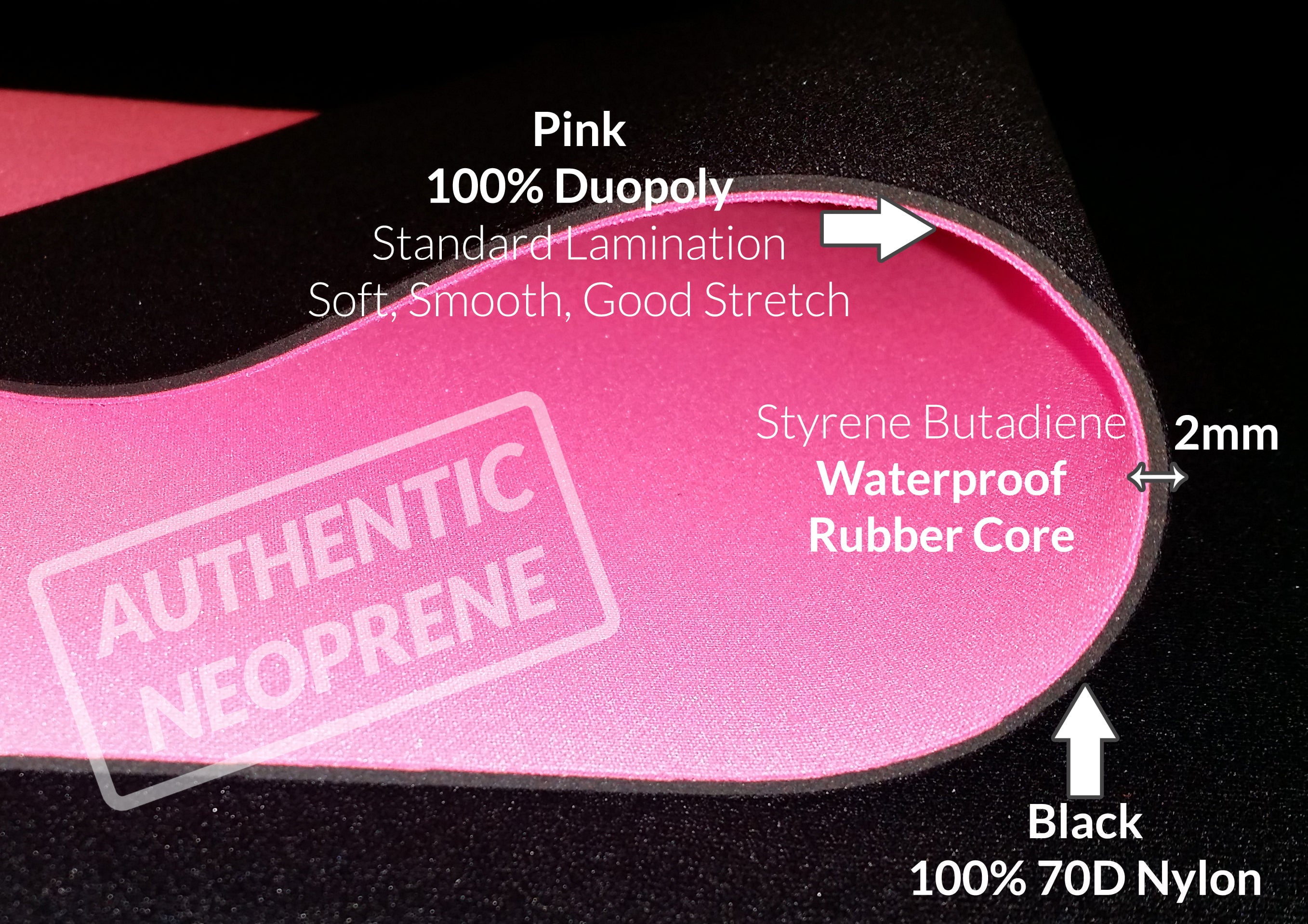 2mm Pink Neoprene Fabric Cloth, Scuba Wetsuit Material, Stretch Nylon ...