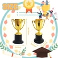 48 Pcs Mini Gold Trophy Awards, Elegant Yellow Trophy Cups with Sturdy ...