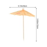 MLINS Cocktail Parasol Picks with Eco Friendly Wood and Paper Material ...