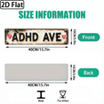 2D Flat, 1pc Vintage Aluminum Wall Art Sign - ADHD Avenue Rustic Metal ...