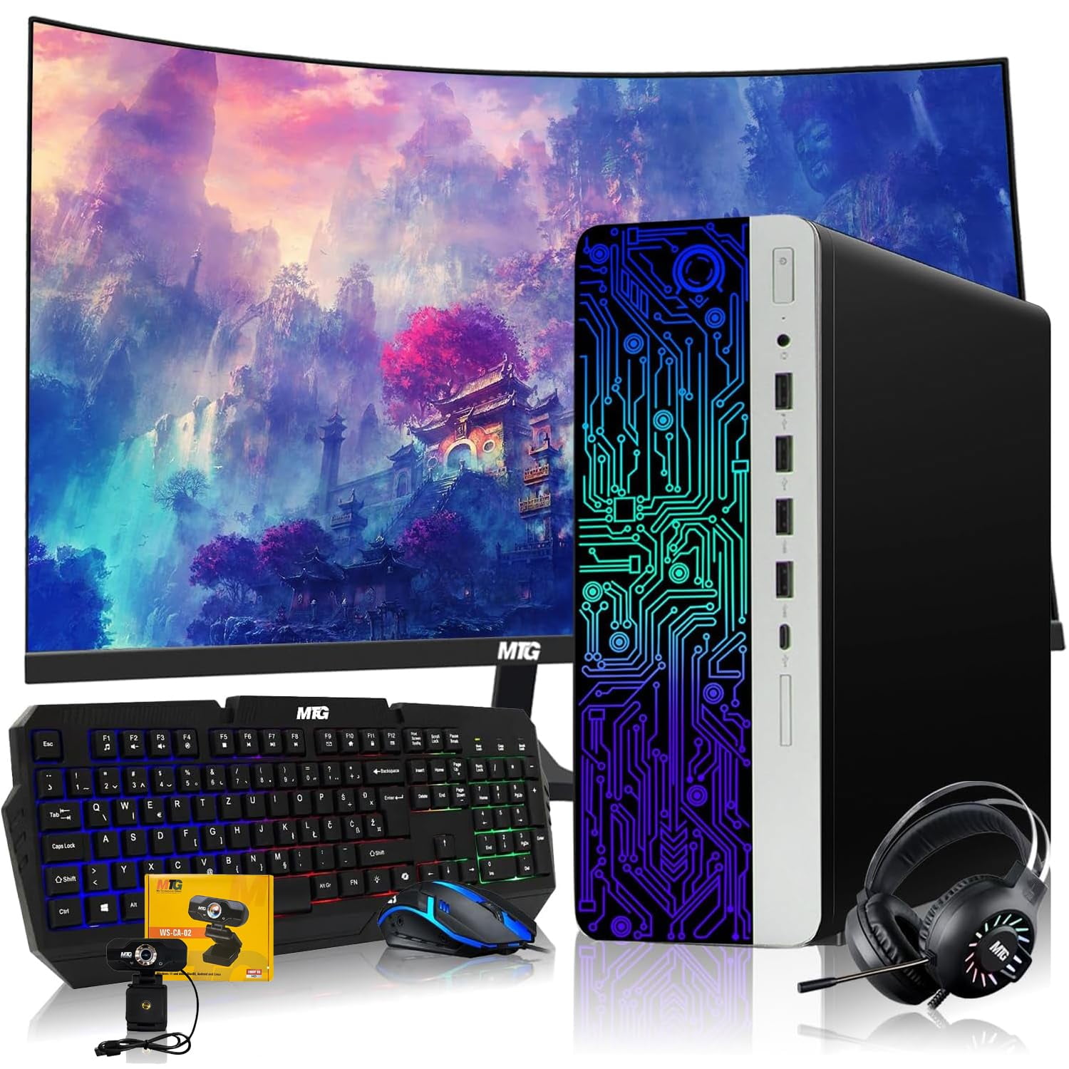 Restored HP G3 RGB Computer PC Intel i5-6th Gen,AMD RX 550 Graphics ...