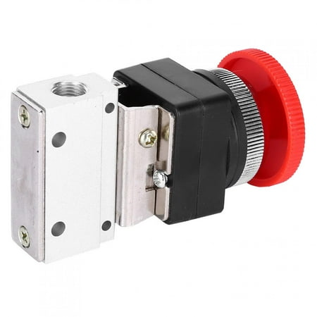YLSHRF 2 Position 3 Way G1/8 Pneumatic Mechanical Valve Push Button Switch MOV-03,Pneumatic ...