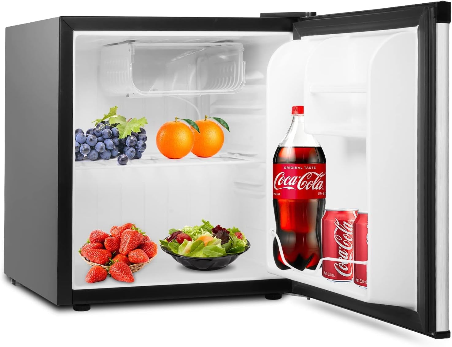 1.6 Cu.Ft. Mini Fridge with Freezer, Single Door Compact Refrigerator ...
