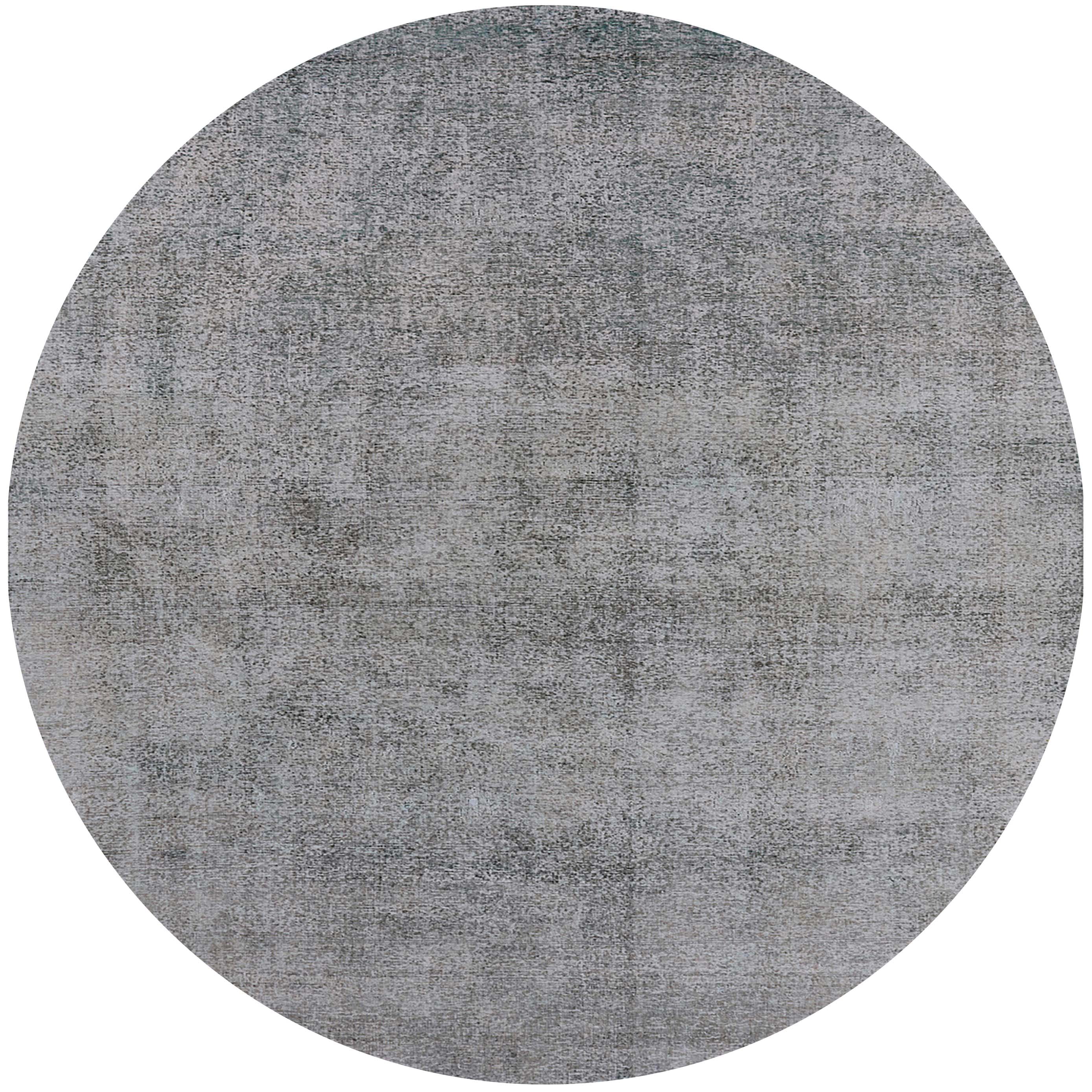 Ahgly Company Indoor Round Mid-Century Modern Dark Gray Oriental Area ...