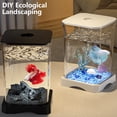 AOOOWER Artistic Acrylic Fish Bowl Space Saving Plastic Fish Bowl Clear ...