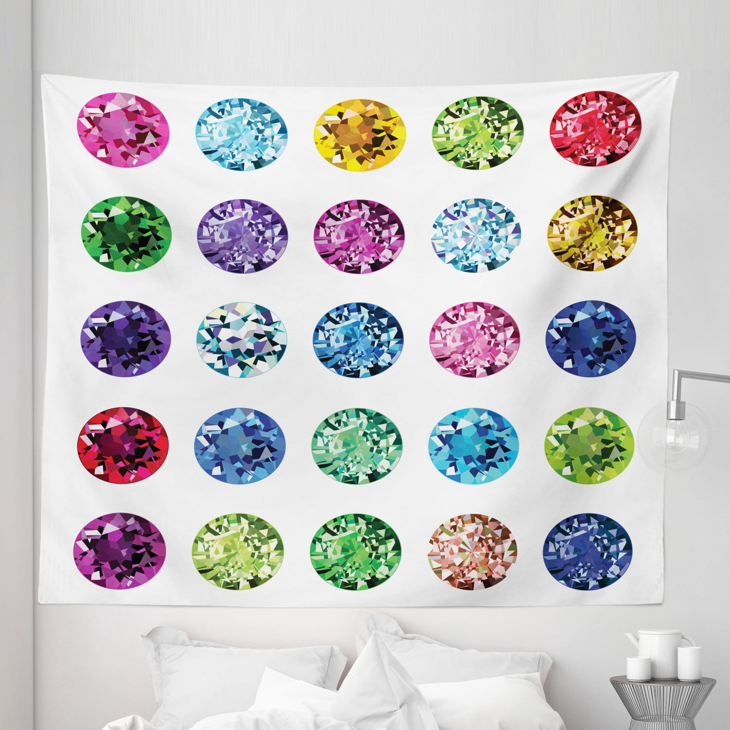 Colorful Tapestry, Round Oval Gems Diamonds Emerald Supreme Sublime ...