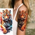 1 Sheet Trendy Realistic Owl Tiger Skull Temporary For Men Women Adults ...