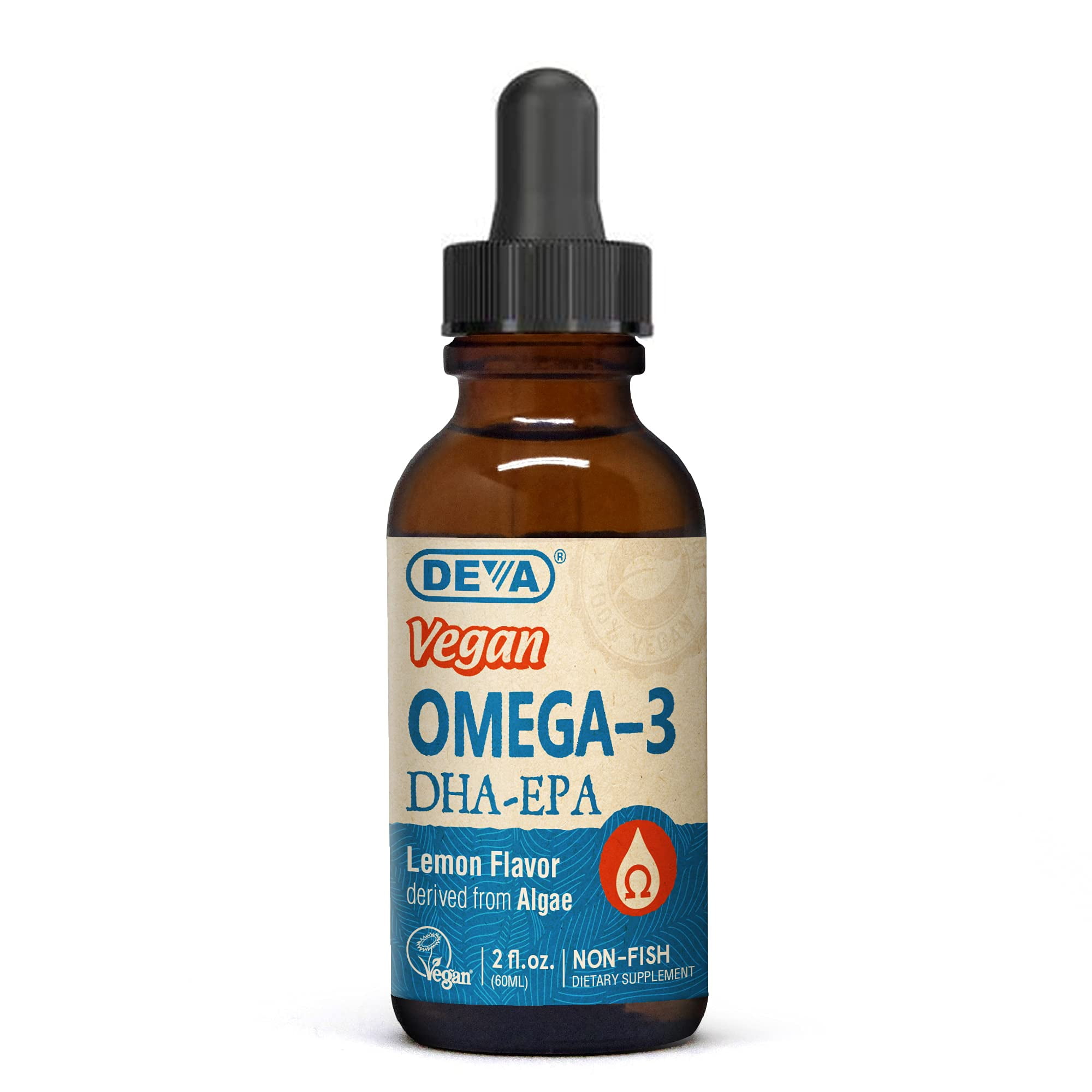 Suplemento DEVA Vegan Omega-3 líquido DHA, EPA, 60 ml, limón | Bodega ...