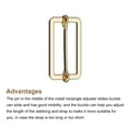 Slides Buckles, 6 Pack 30x15x2mm Metal Roller Pin Buckles, Gold Tone ...