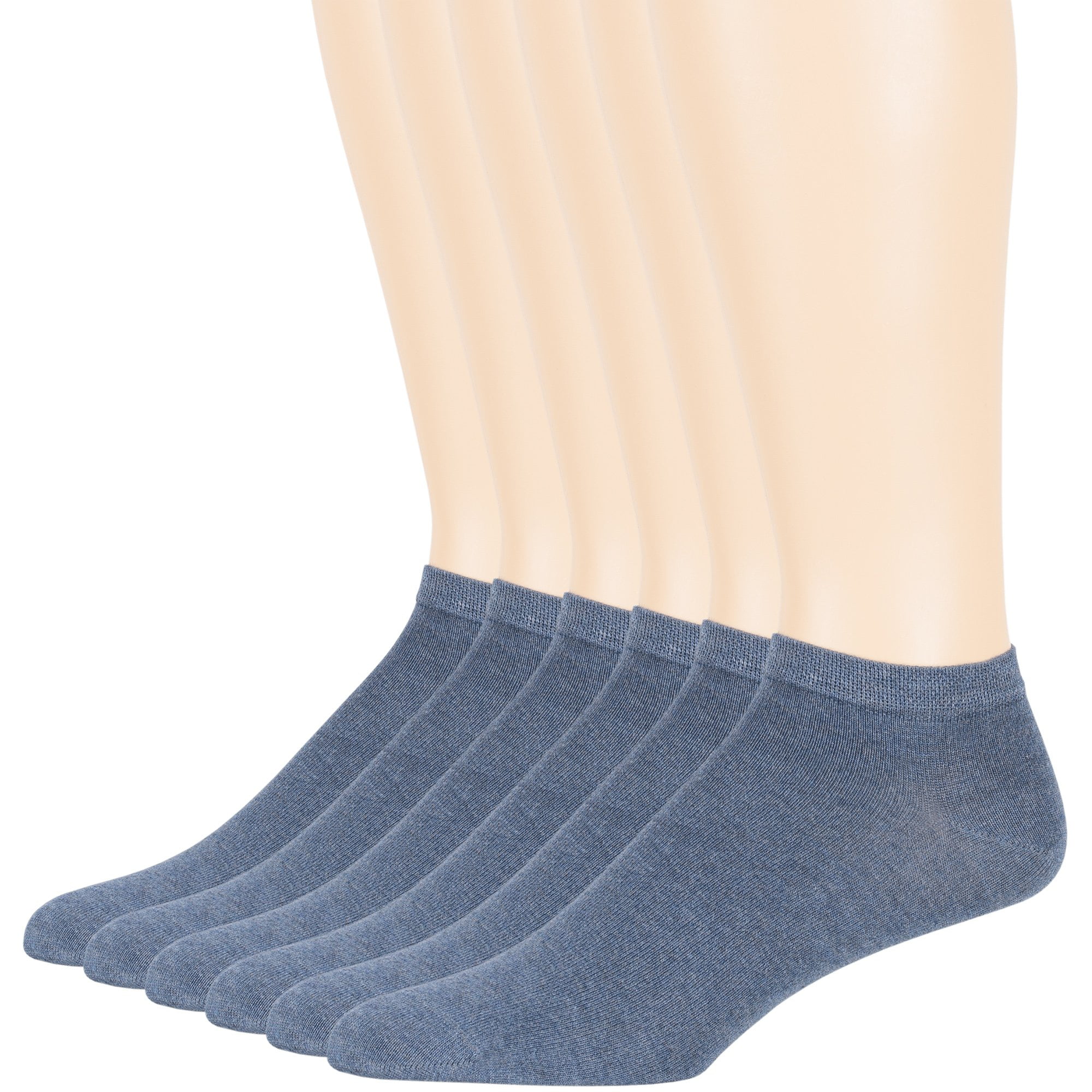 Men's Bamboo, Assorted, Thin, Low Cut Socks, Denim Blue, Large 10-13, 6 ...