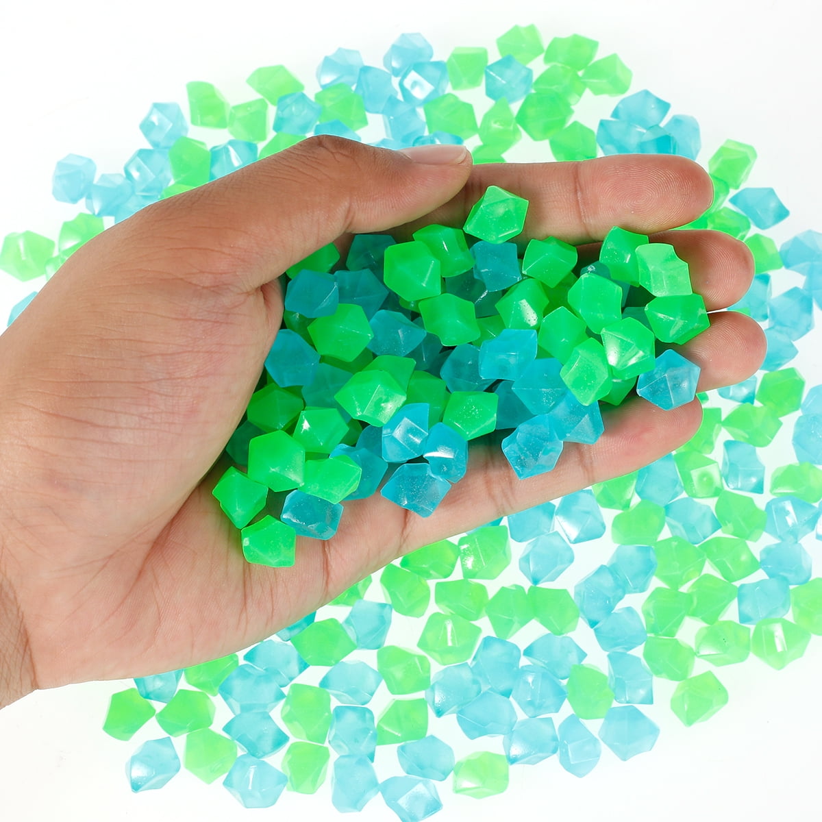 Gotydi Glow Rocks 100/300Pcs Glow in The Dark Pebbles Luminous Stones ...