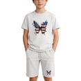 Mifsaly Boys Girls 2 Piece Short Set Independence Day Patriotic Graphic ...