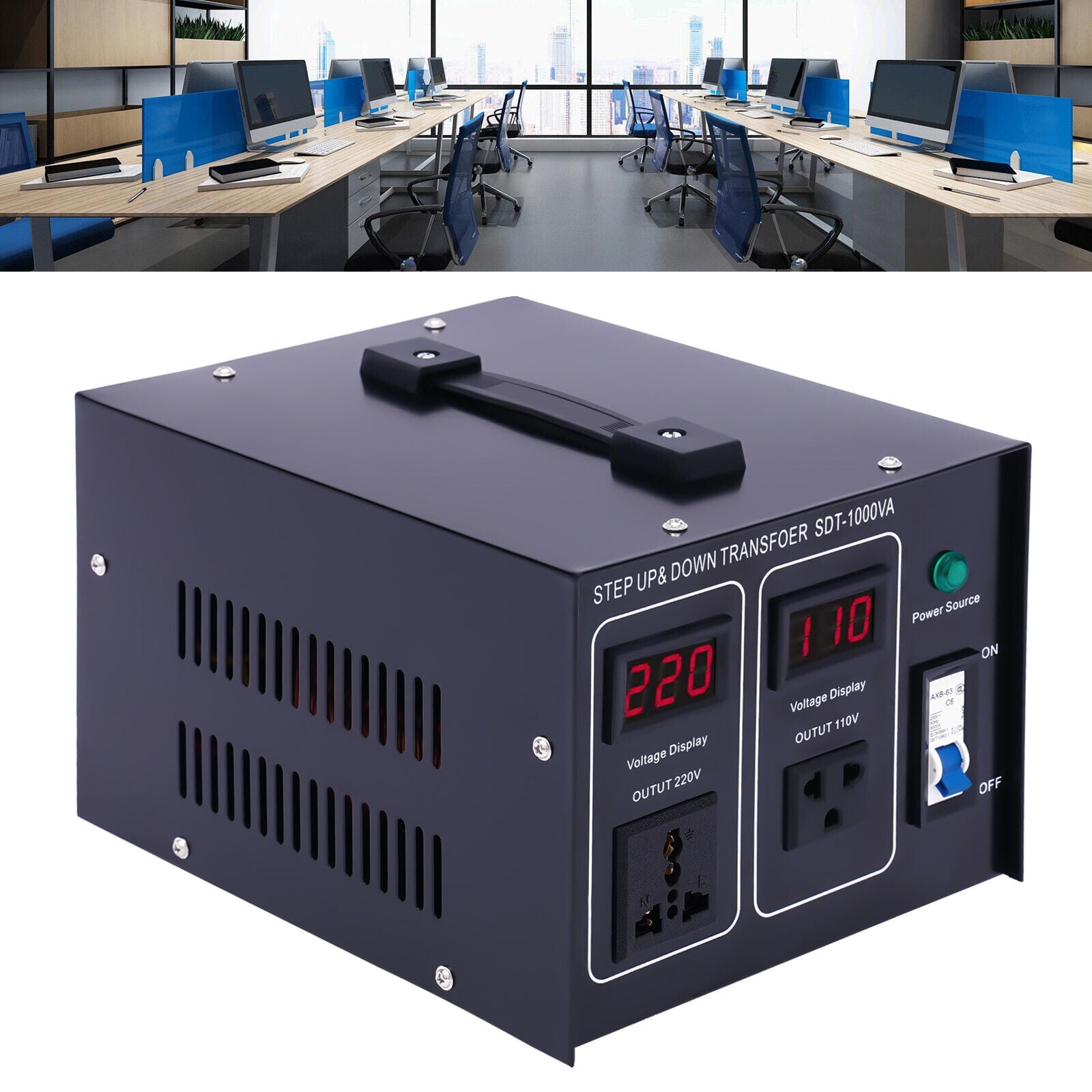 2 LED Step UP/Down Transformer 220V to 110V 1000W 120 - 240 Voltage ...