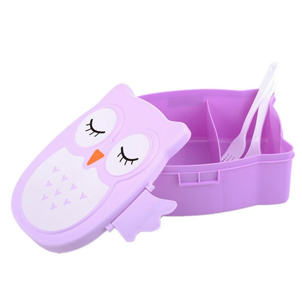 Cartoon Owl Lunch Box Food Fruit Storage Container Portable Bento Box ...