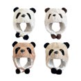 Cartoon Plush Panda Hat for Adult Child Ear Muffs Hat Warm Trapper Hat ...