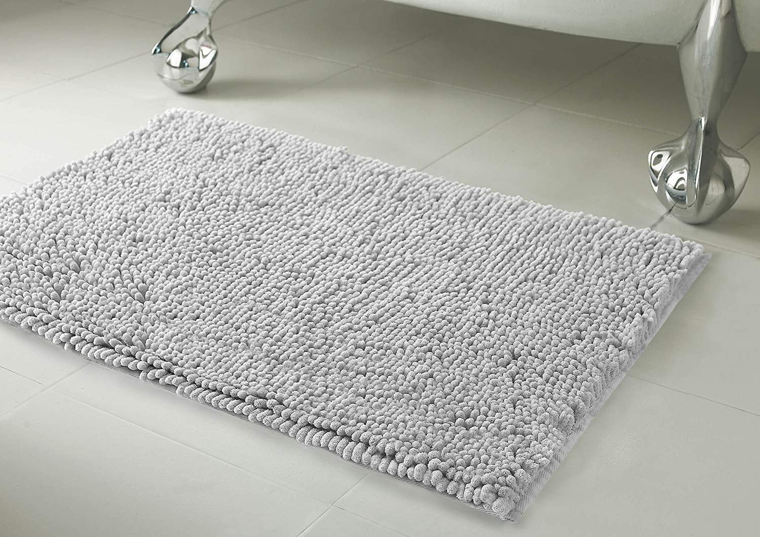 Light Grey, Solid Print, 21x34 in Bath Rug, Resort Collection - Walmart.com
