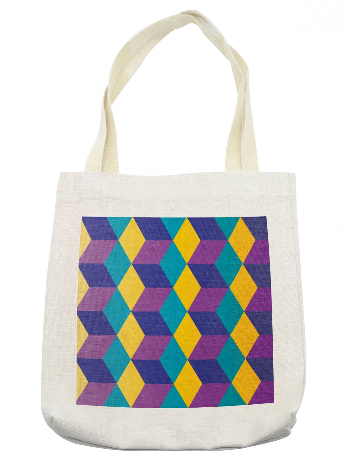 Abstract Tote Bag, Geometrical Optical Illusion Cubes Illustration ...