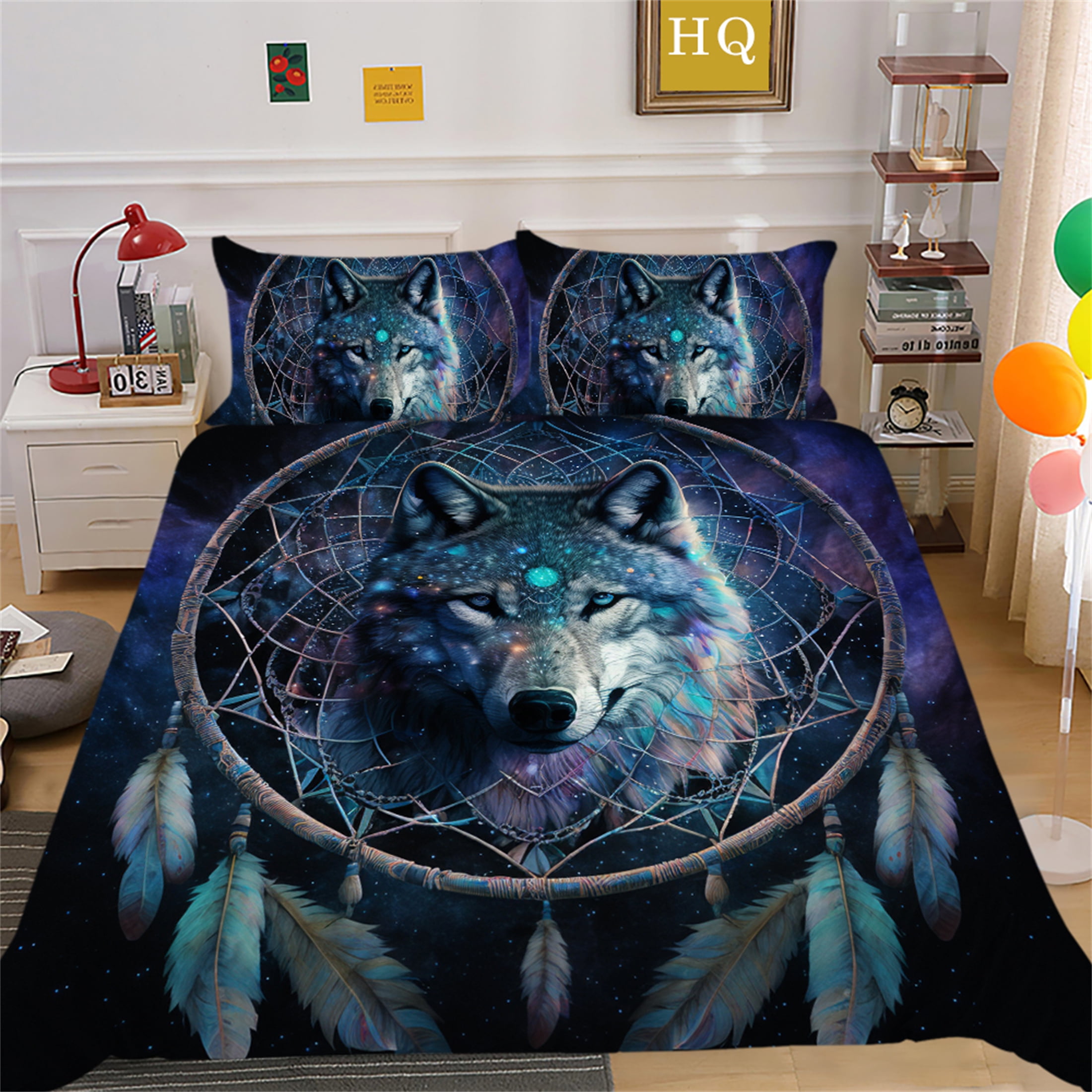 Home Textiles Dreamcatcher Wolf 3D Printing High Quality Duvet Cover ...