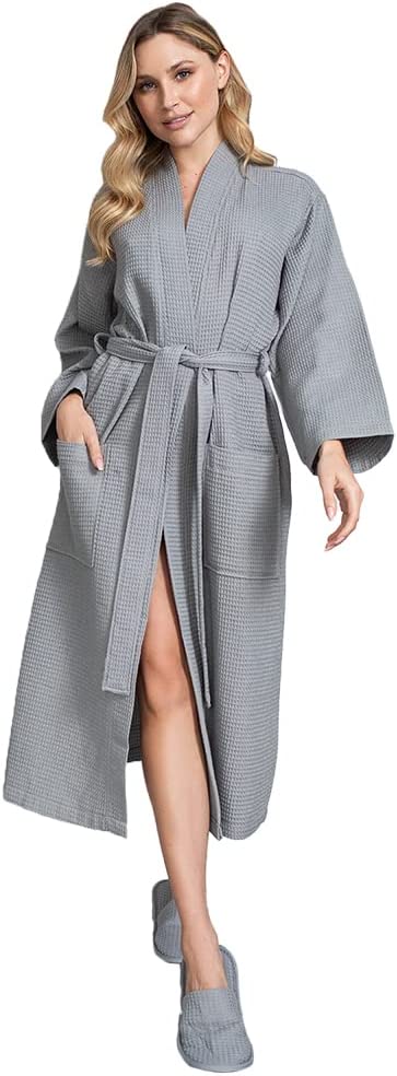Lissome Women's and Women's Plus Waffle Wrap Robe - Walmart.com