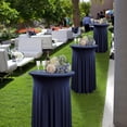 2-Pack Champagne Spandex Cocktail Tablecloths 32"x43", Wrinkle-Free ...