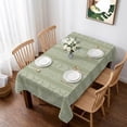 Boho White Stripe on Sage Green Table Cloth 60x84in, Waterproof ...
