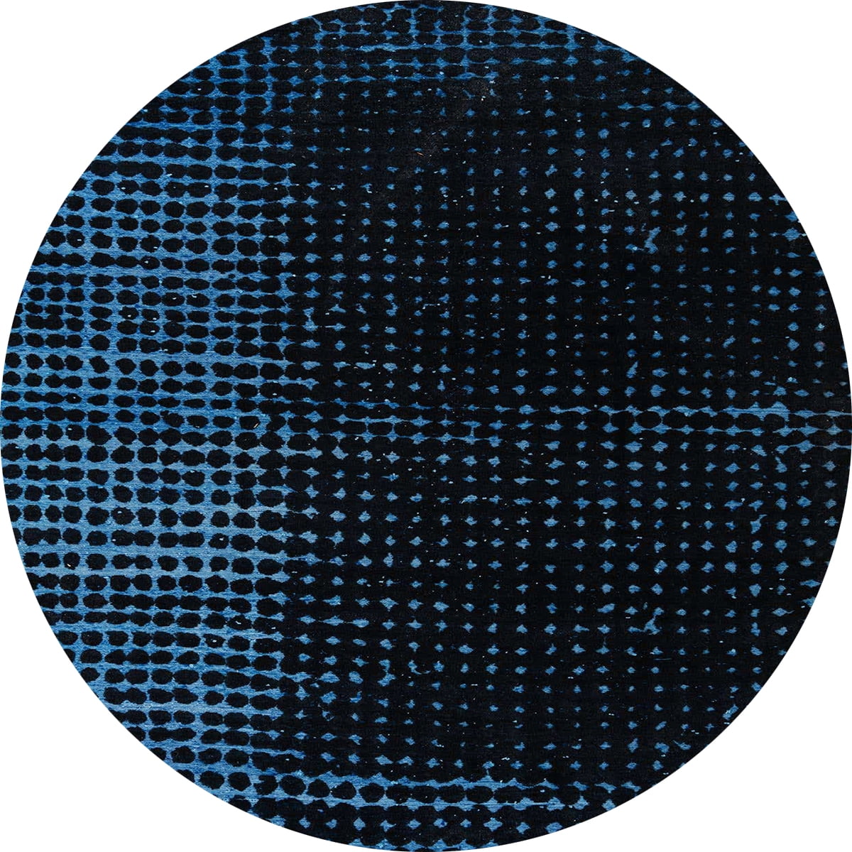 Ahgly Company Indoor Round Abstract Black Abstract Area Rugs, 5' Round ...