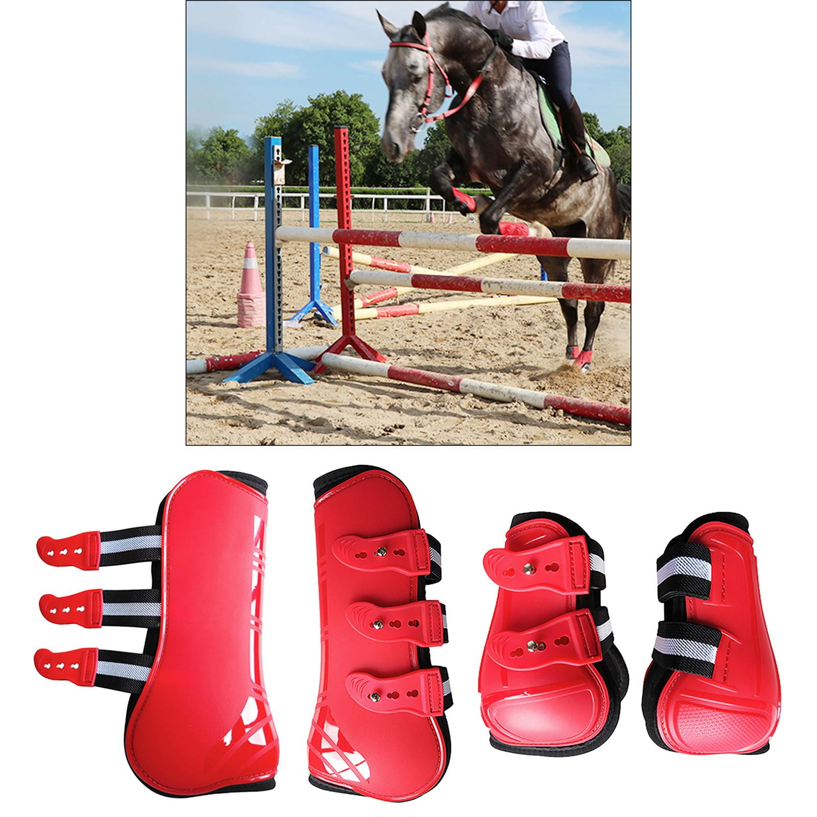 Botas de Tendón de Caballo (dentera Y Trasera), PU Shell Tendon Fetlock ...