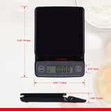 Mainstays Digital Kitchen Scale Black, High Precision Food and ...