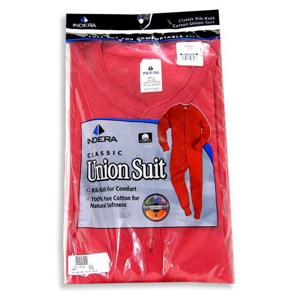 8 Button Placket Union Suit Rothco Classic Red Union Suit - 100% Cotton ...