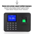 Riousery Biometric Fingerprint Password Attendance Machine 2.4in LCD ...